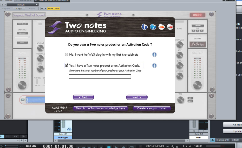 Redeem a Two notes License Key - Celestion Digital